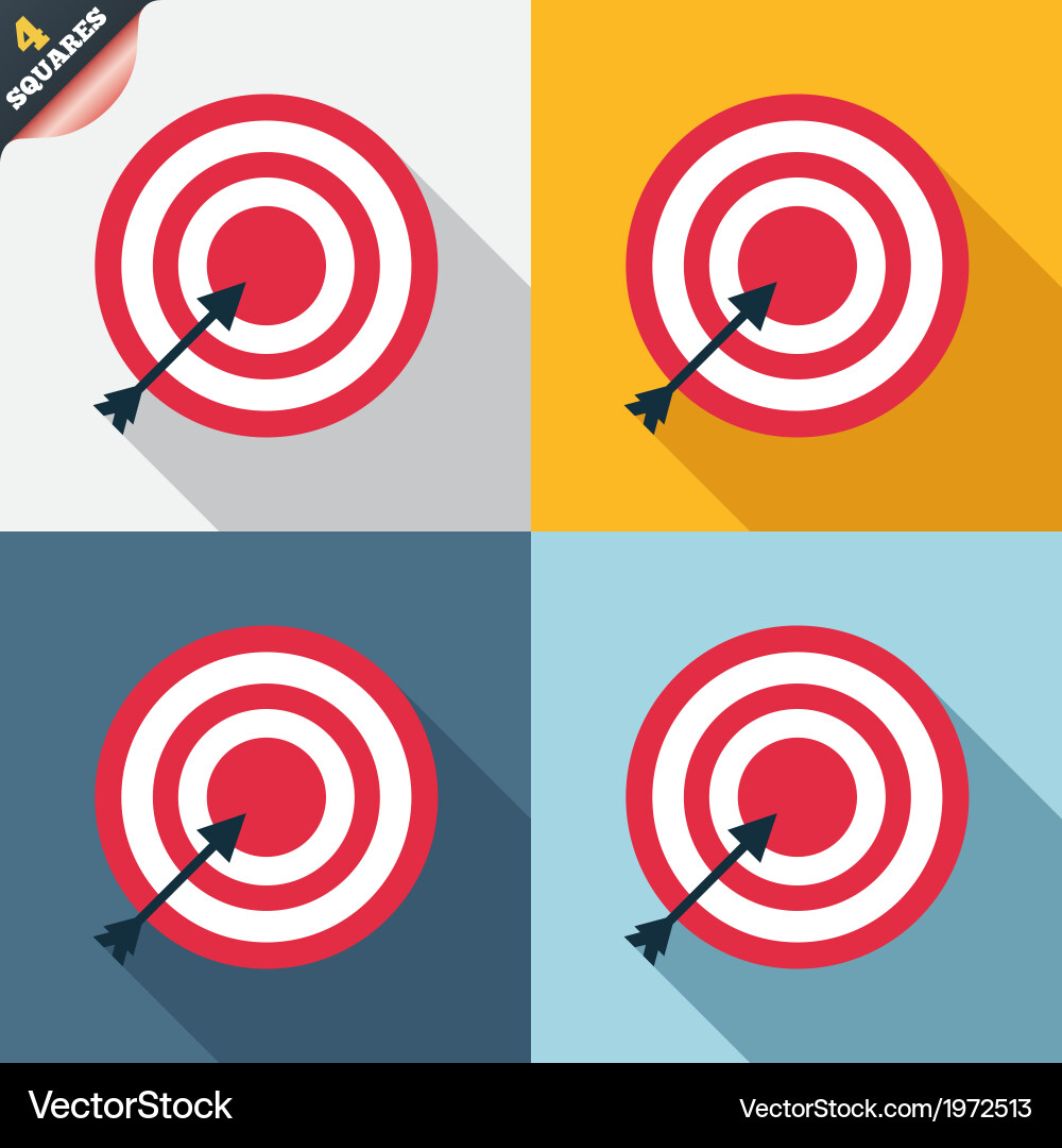 Target aim sign icon darts board symbol Royalty Free Vector