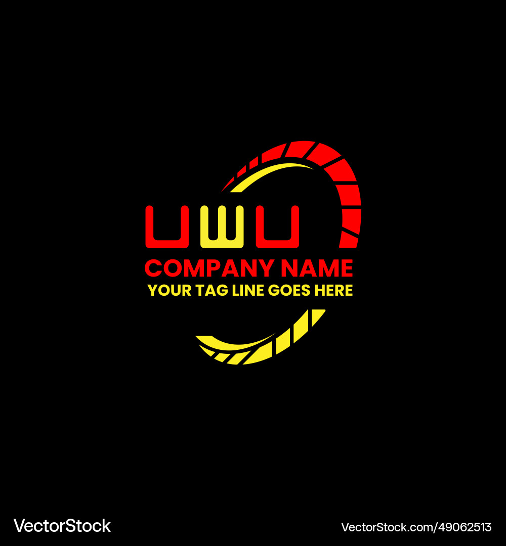 Uwu letter logo design simple and modern Vector Image