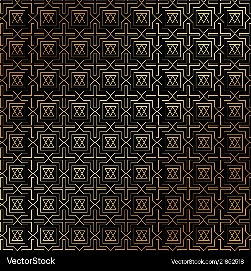 Abstract gold geometric pattern art deco style Vector Image