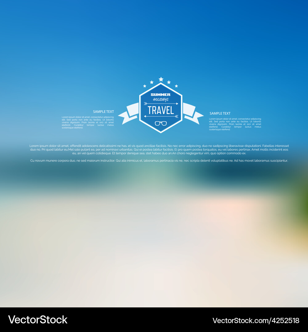 Blurred landscape background travel concept Vector Image