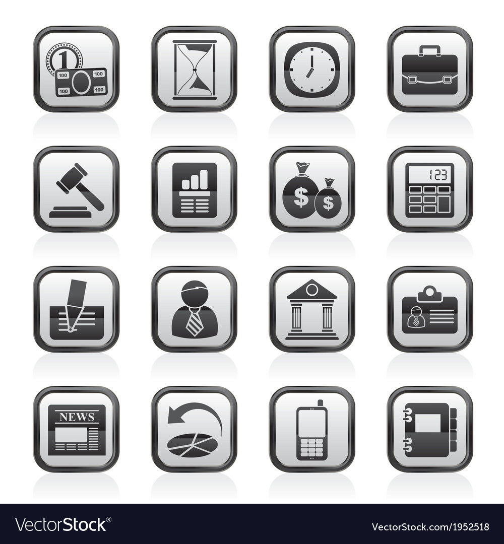 Business and finance icons Royalty Free Vector Image