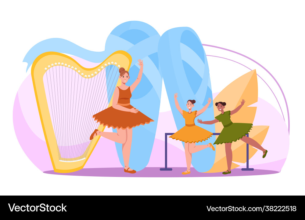 Classic dance or choreography school promotion Vector Image