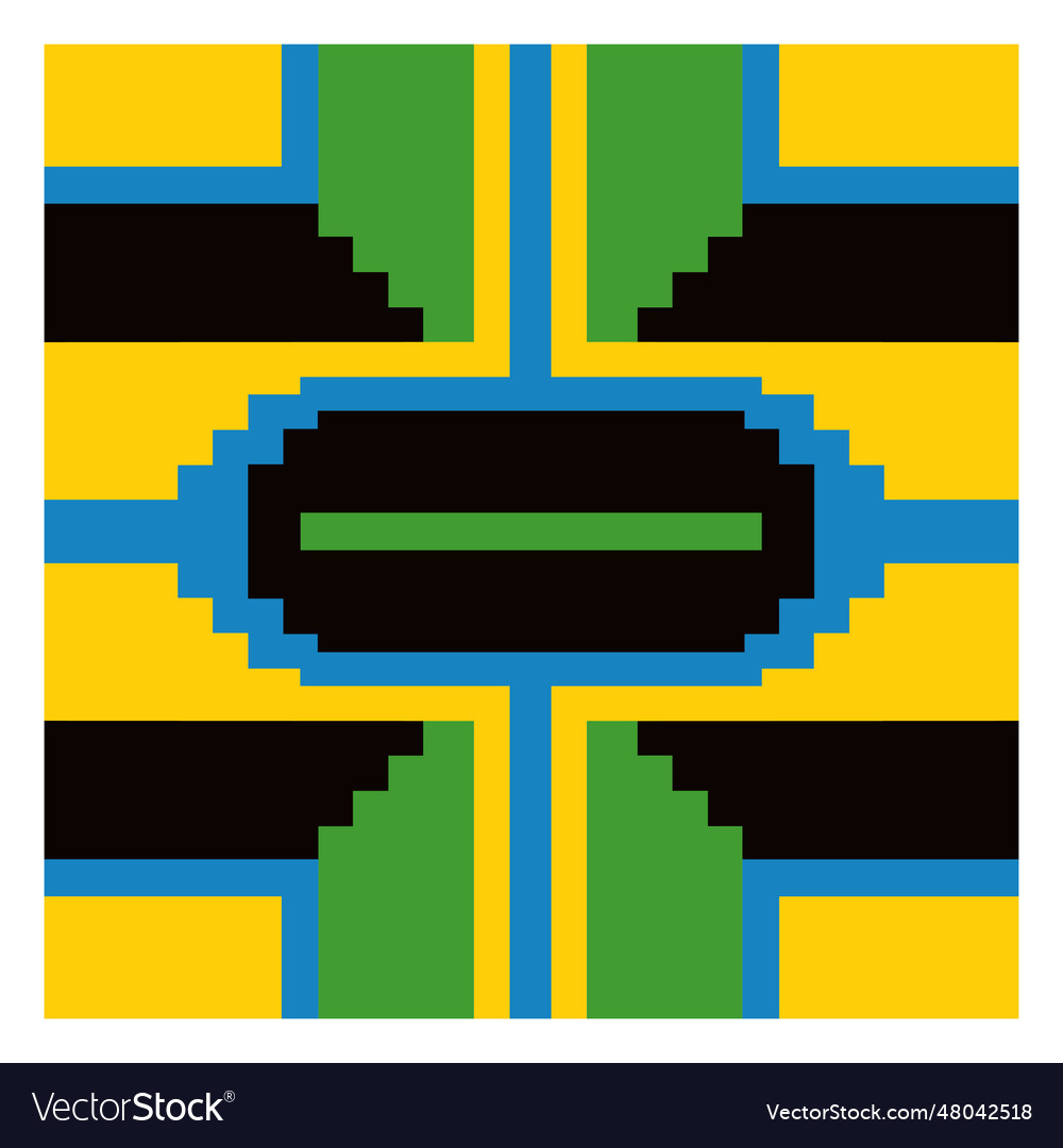 Colorful kente pattern composition Royalty Free Vector Image