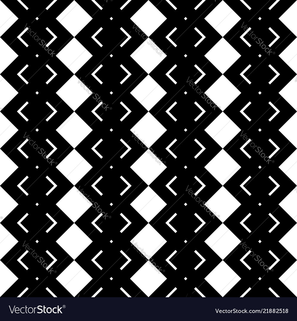 Design Seamless Monochrome Geometric Pattern Vector Image