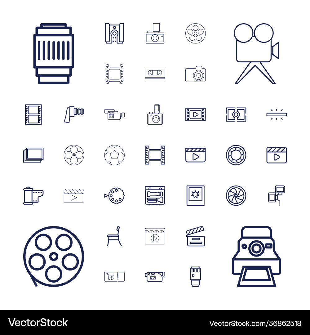 Film Icons Lizenzfreies Vektorbild - VectorStock