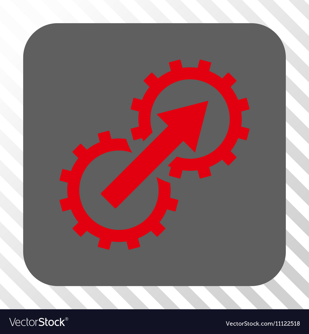 Gear integration rounded square button Royalty Free Vector Gear integration rounded square button Royalty Free Vector