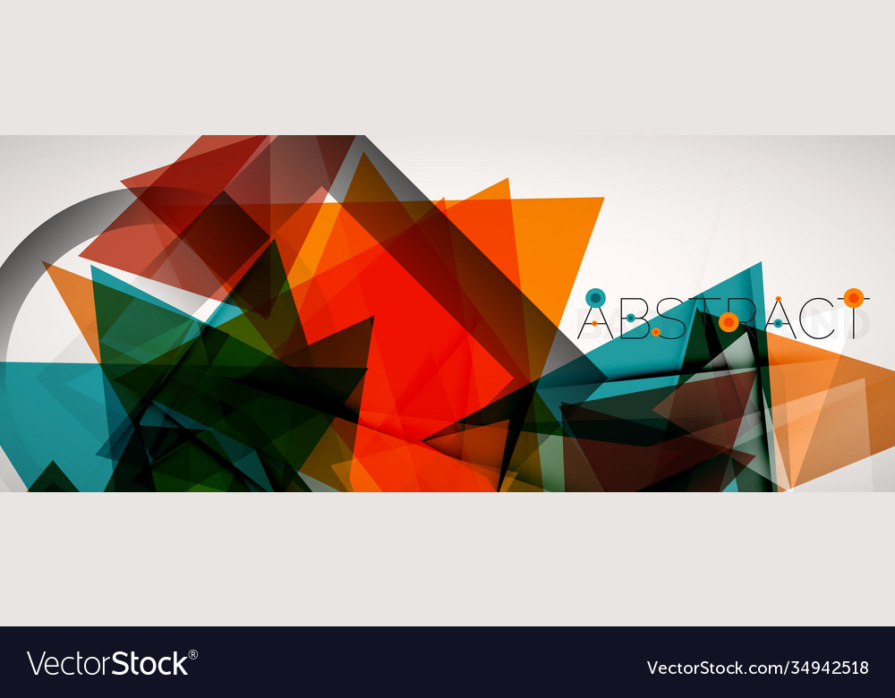 Geometric abstract background color triangle Vector Image