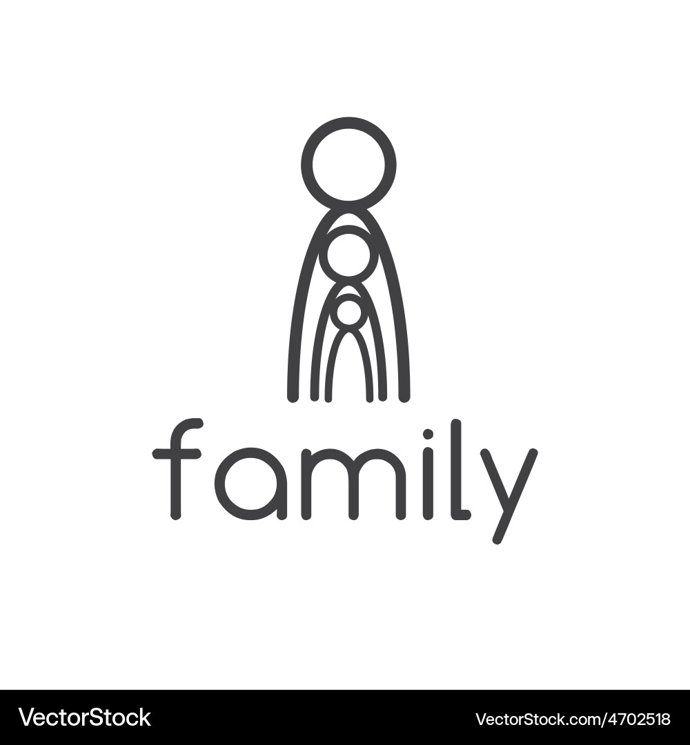 Happy family design template Royalty Free Vector Image