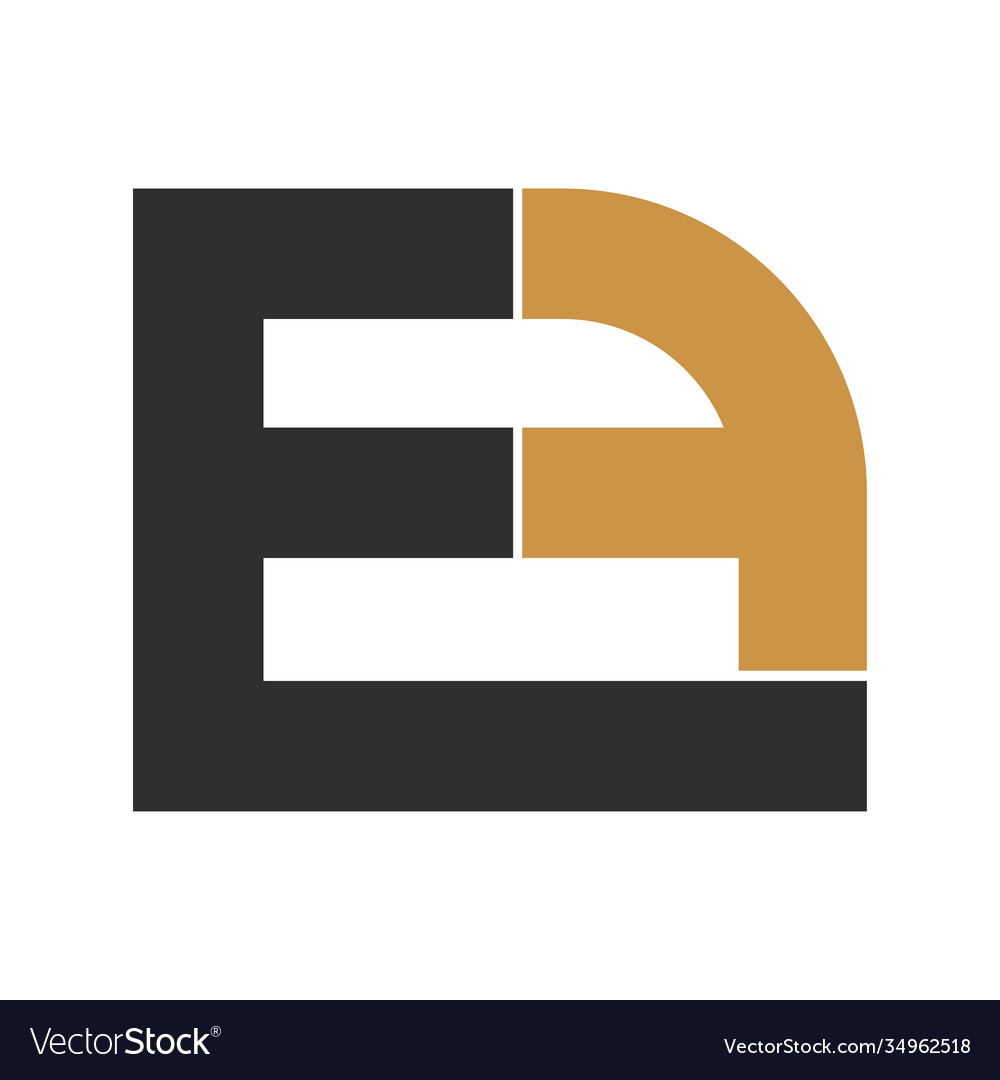 Initial letter ef logo or fe logo design Vector Image