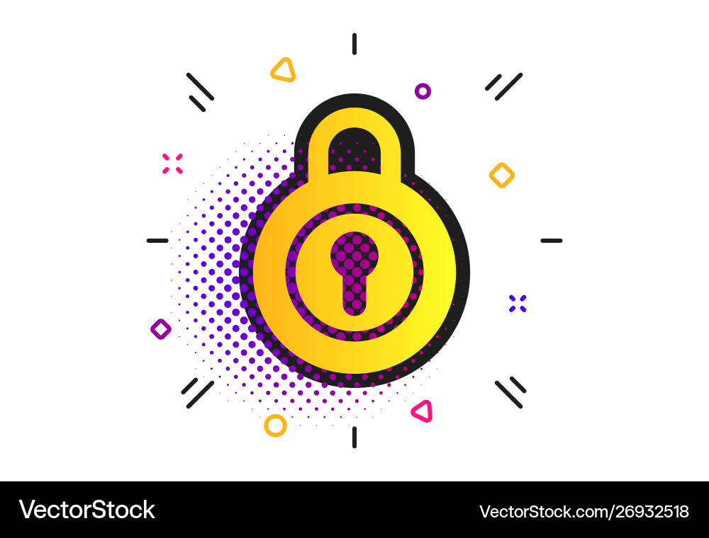 Lock sign icon locker symbol Royalty Free Vector Image