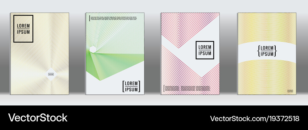 Minimal geometric annual report templates Vector Image