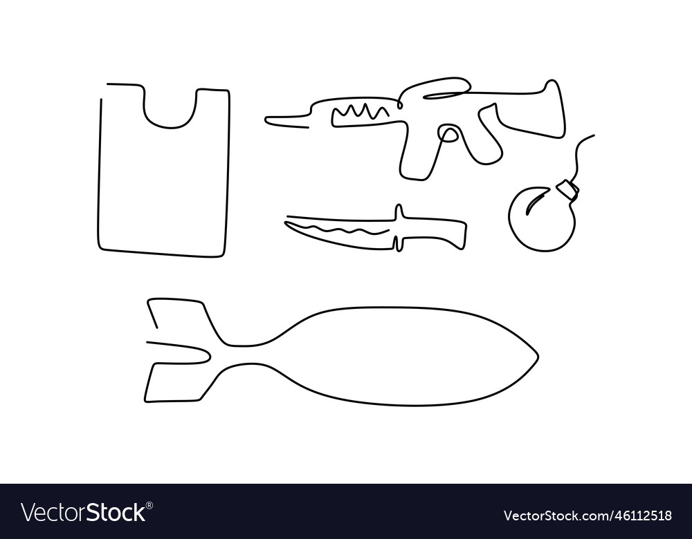 One continuous single line drawing of american Vector Image