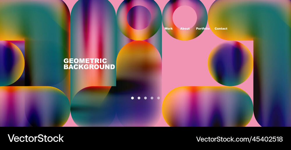 Round shapes and circles with liquid gradients Vector Image
