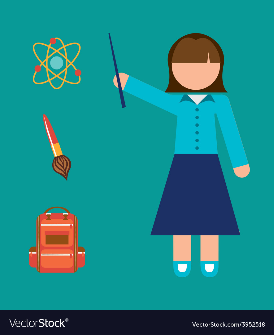 Teacher school Royalty Free Vector Image - VectorStock