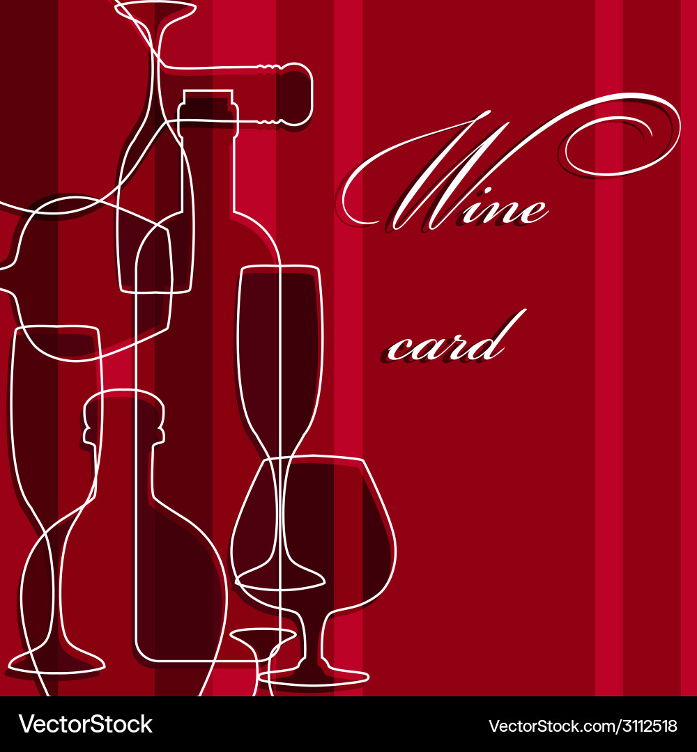 Template of alcohol card Royalty Free Vector Image