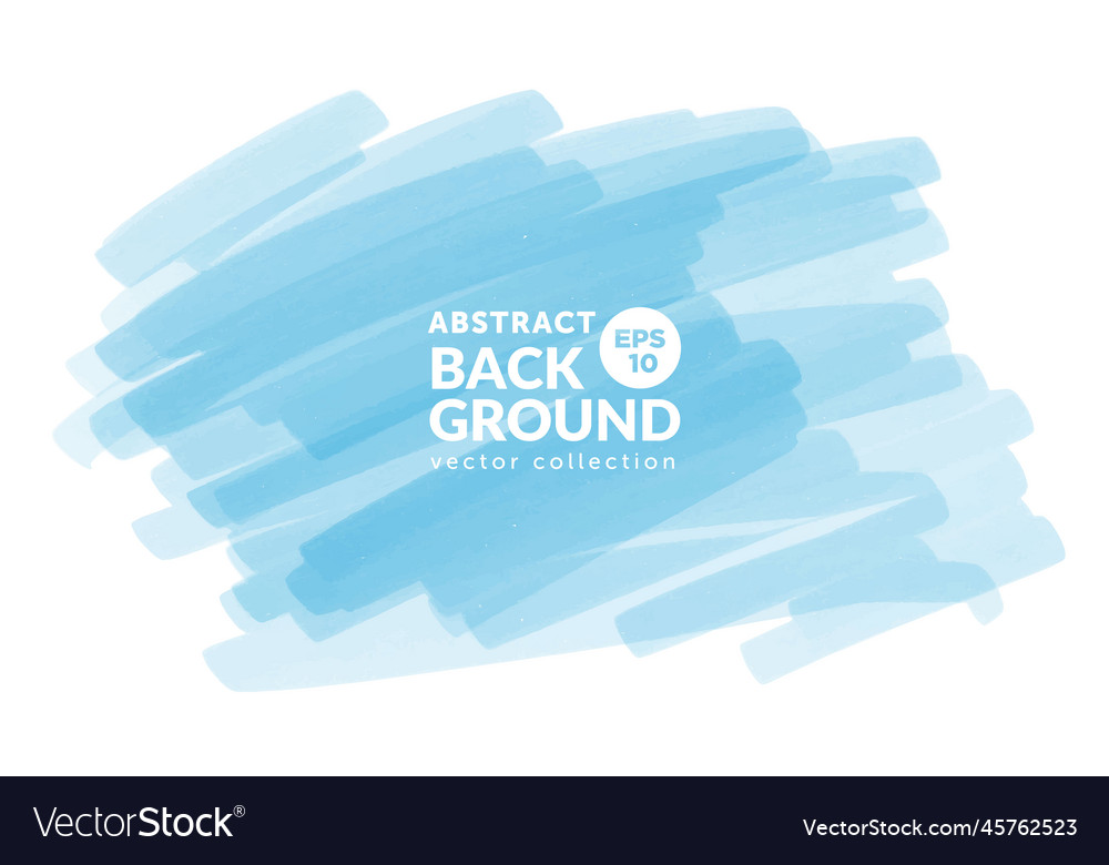 Abstract blue strokes watercolor effect background