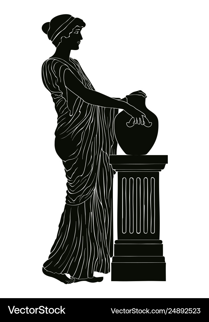 Ancient greek woman Royalty Free Vector Image - VectorStock