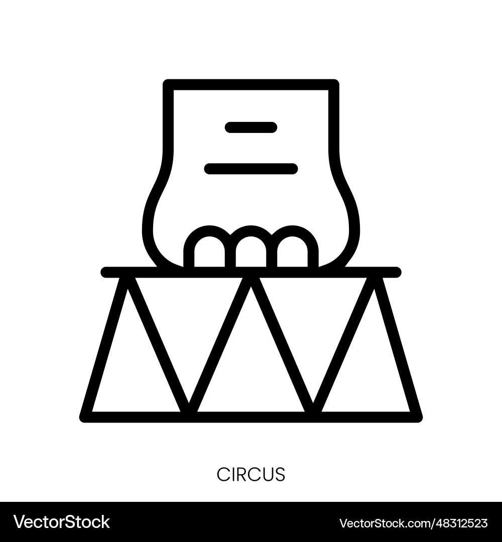 Circus icon line art style design isolated Vector Image