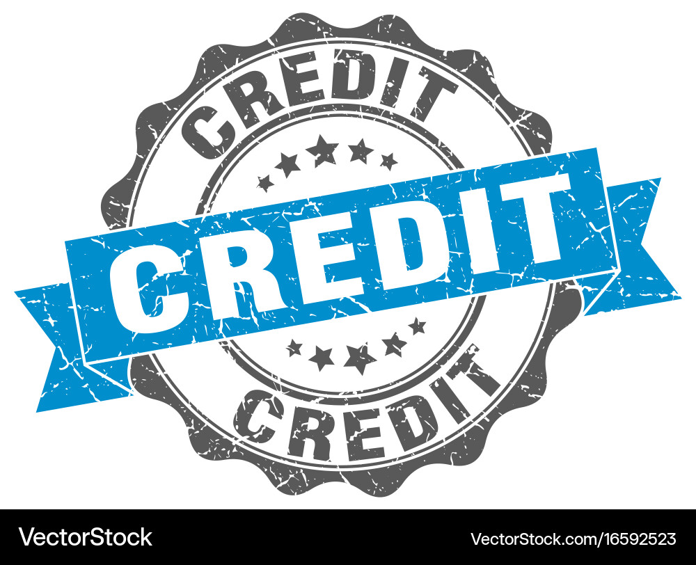 Credit stamp sign seal Royalty Free Vector Image