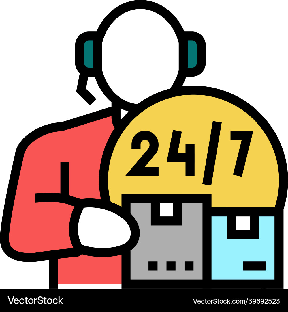 Customer delivery service color icon Royalty Free Vector
