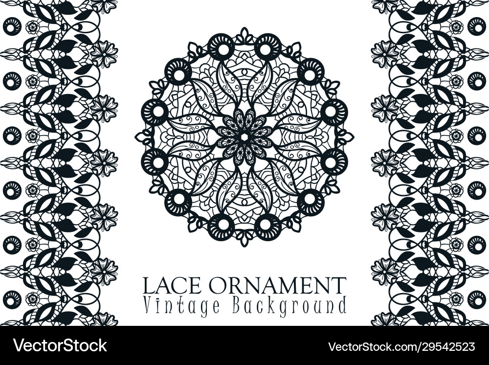 Decorative background with lace design and place Vector Image