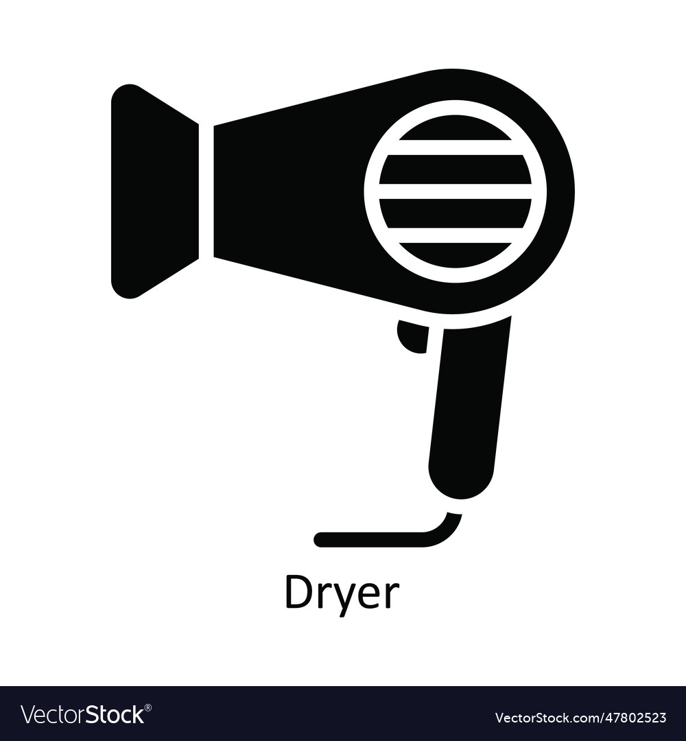 Dryer solid icon design kit Royalty Free Vector Image