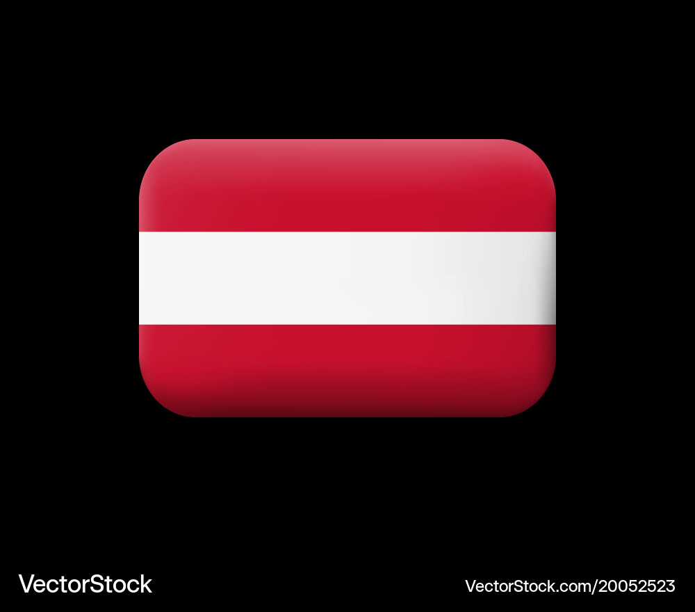 Flag of austria matted icon and button Royalty Free Vector