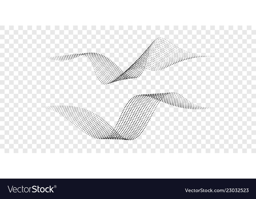 Halftone wave pattern abstract background Vector Image