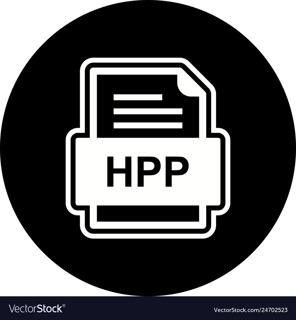 Hpp file document icon Royalty Free Vector Image