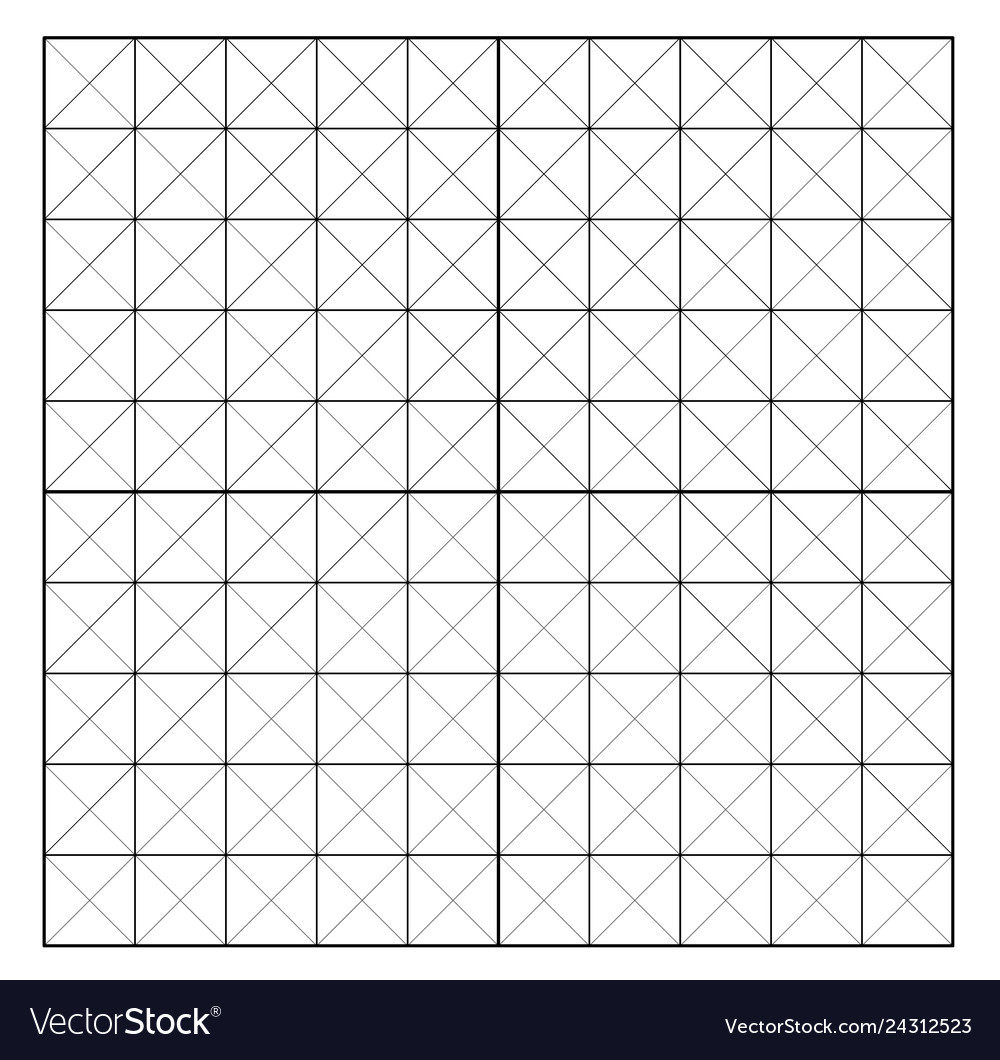 Measured grid graph plotting corner ruler Vector Image