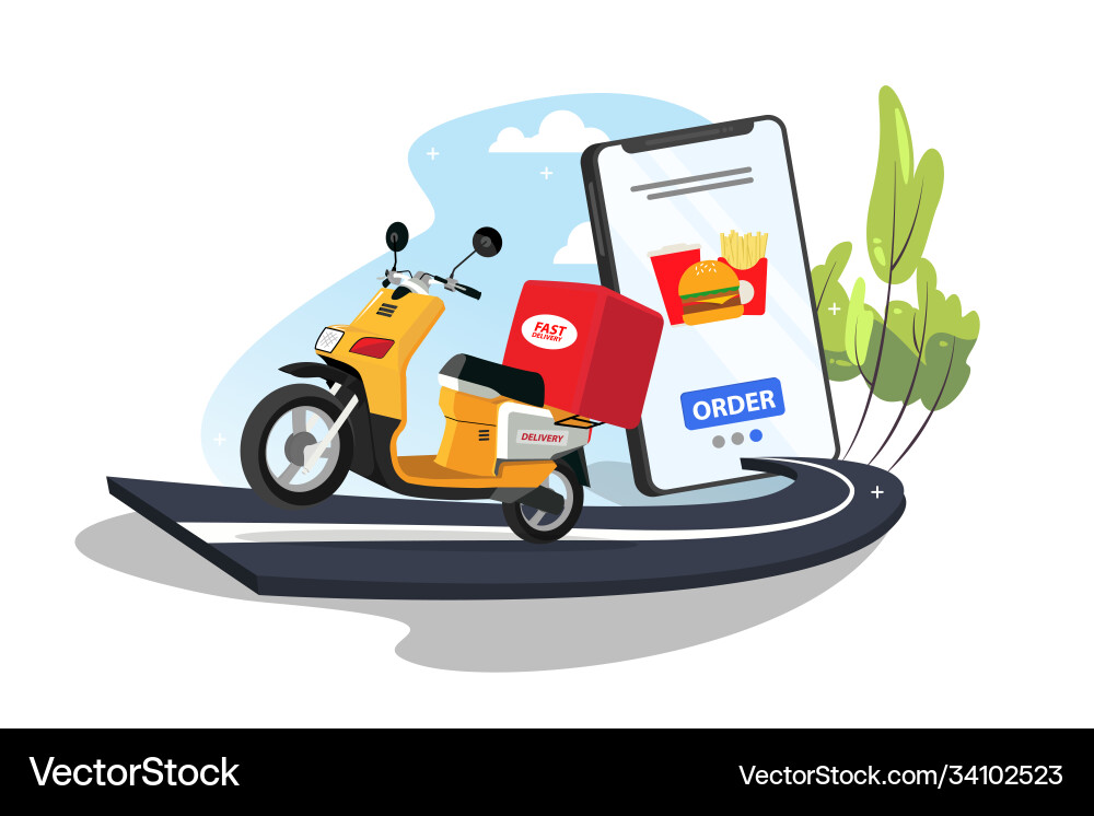 Online delivery service conceptperfect Royalty Free Vector