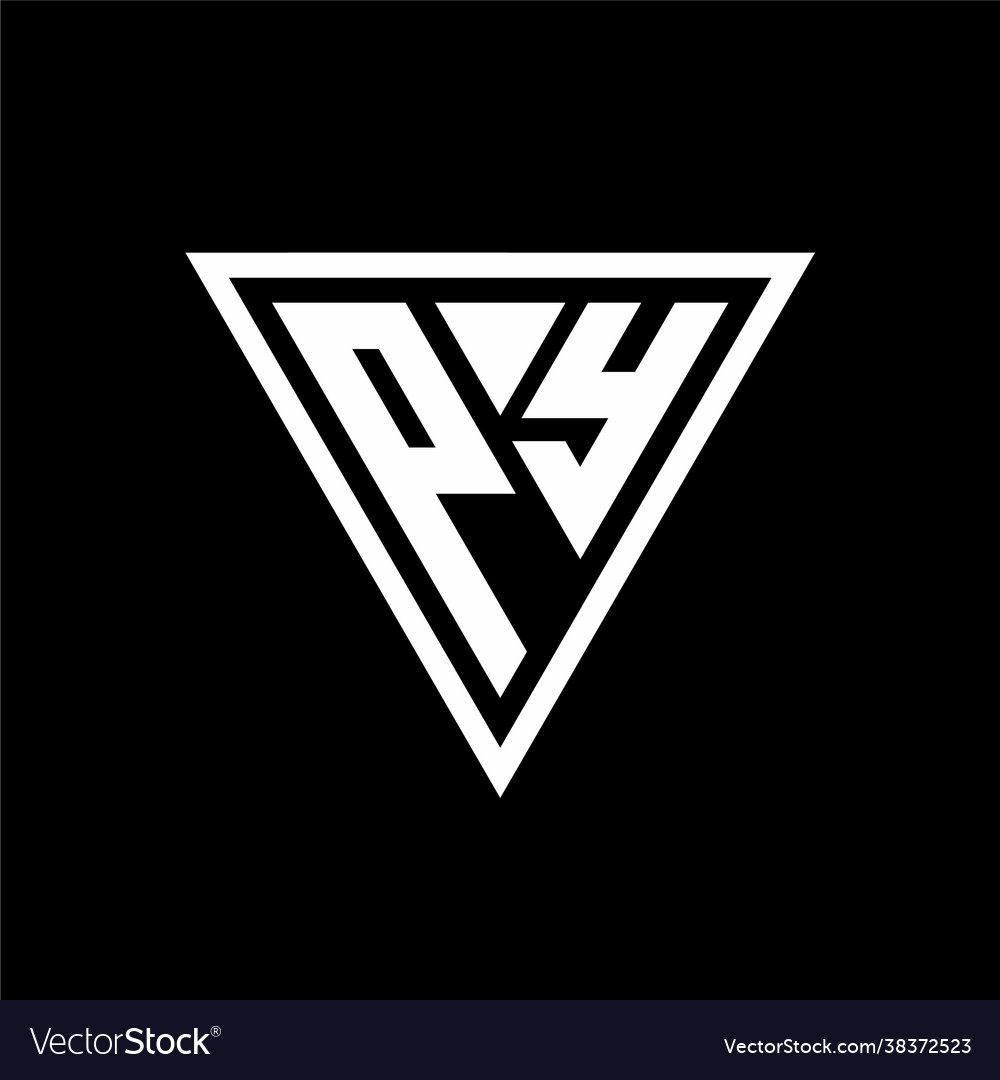 Py logo monogram with triangle shape designs Vector Image Py logo monogram with triangle shape designs Vector Image