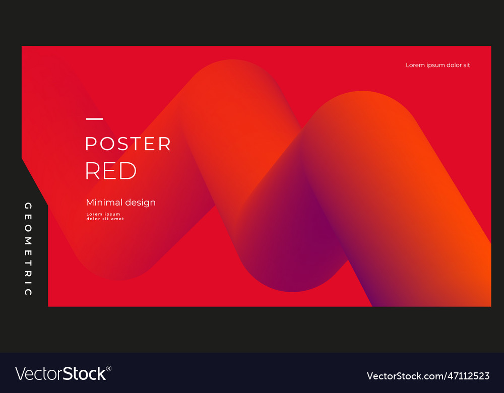 Red background with gradient wave Royalty Free Vector Image