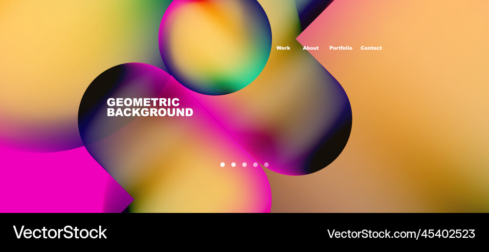 Round shapes and circles with liquid gradients Vector Image