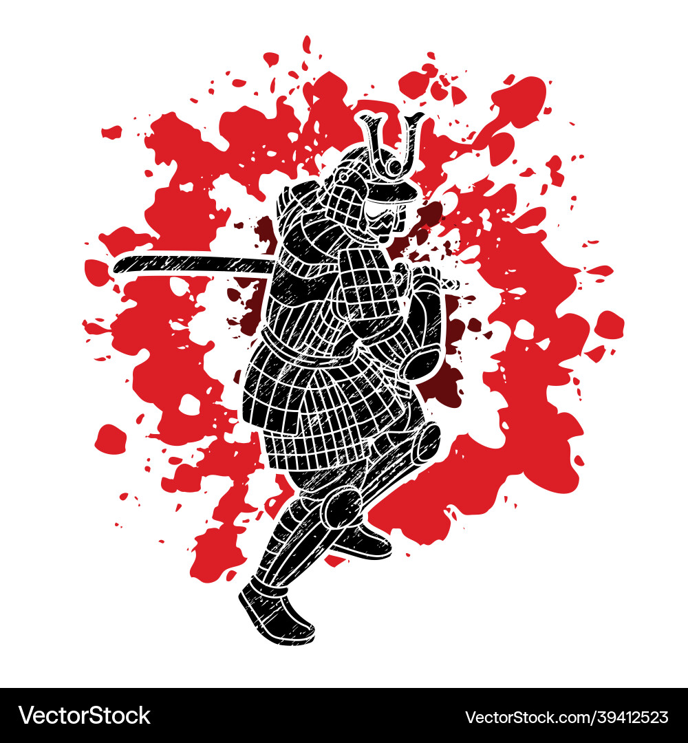 Samurai warrior or ronin japanese fighter Vector Image