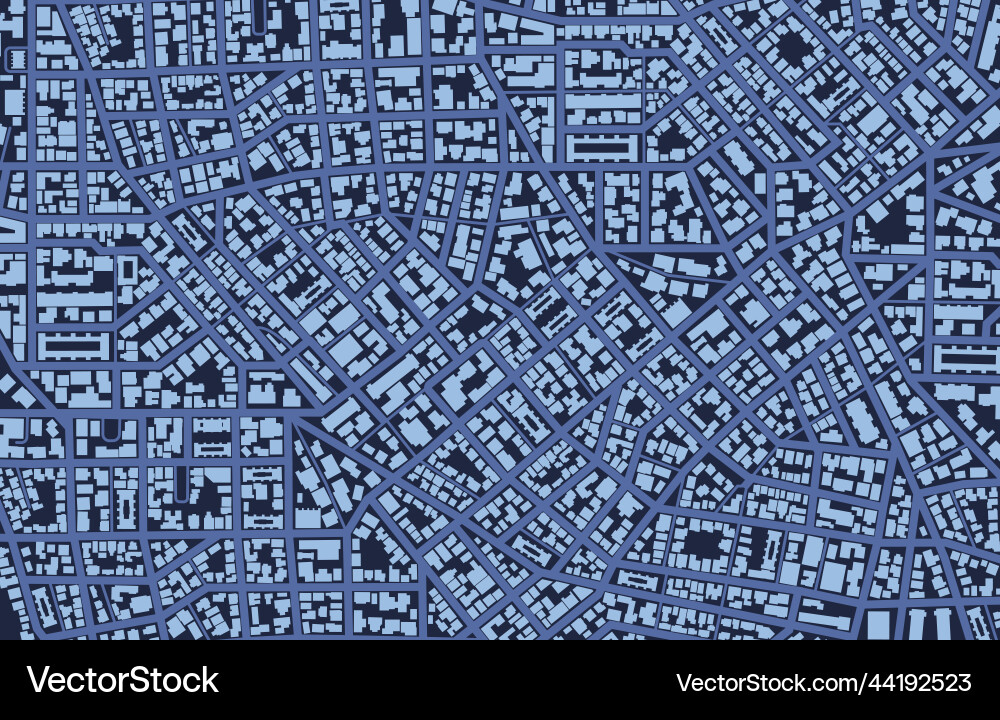 View from above the map buildings detailed Vector Image