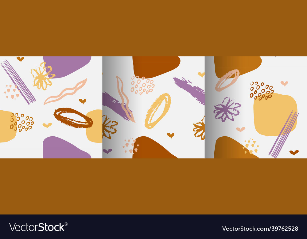 Abstract hand drawn element seamless pattern Vector Image