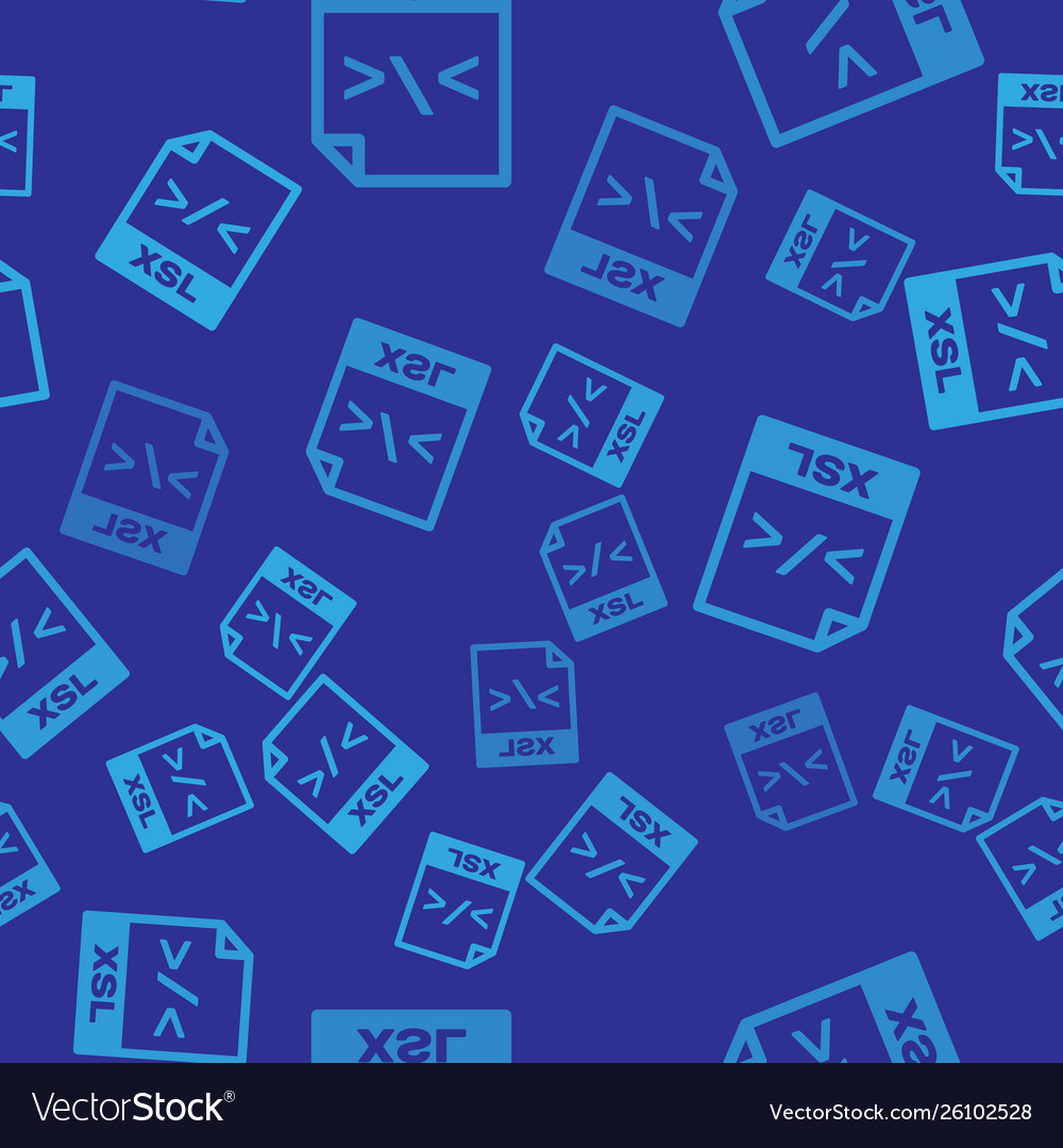 Blue Xsl File Document Icon Download Xsl Button Vector Image