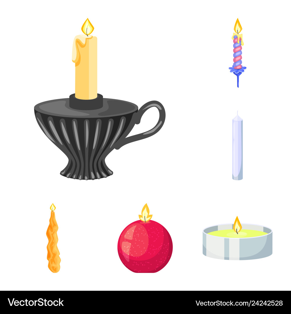 Design of light and wax symbol collection Vector Image