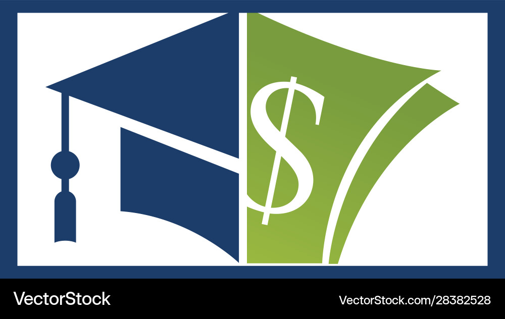 Graduation cap money icon design h Royalty Free Vector Image