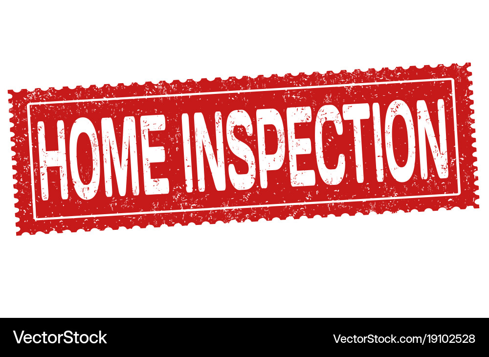 Home inspection grunge rubber stamp Royalty Free Vector
