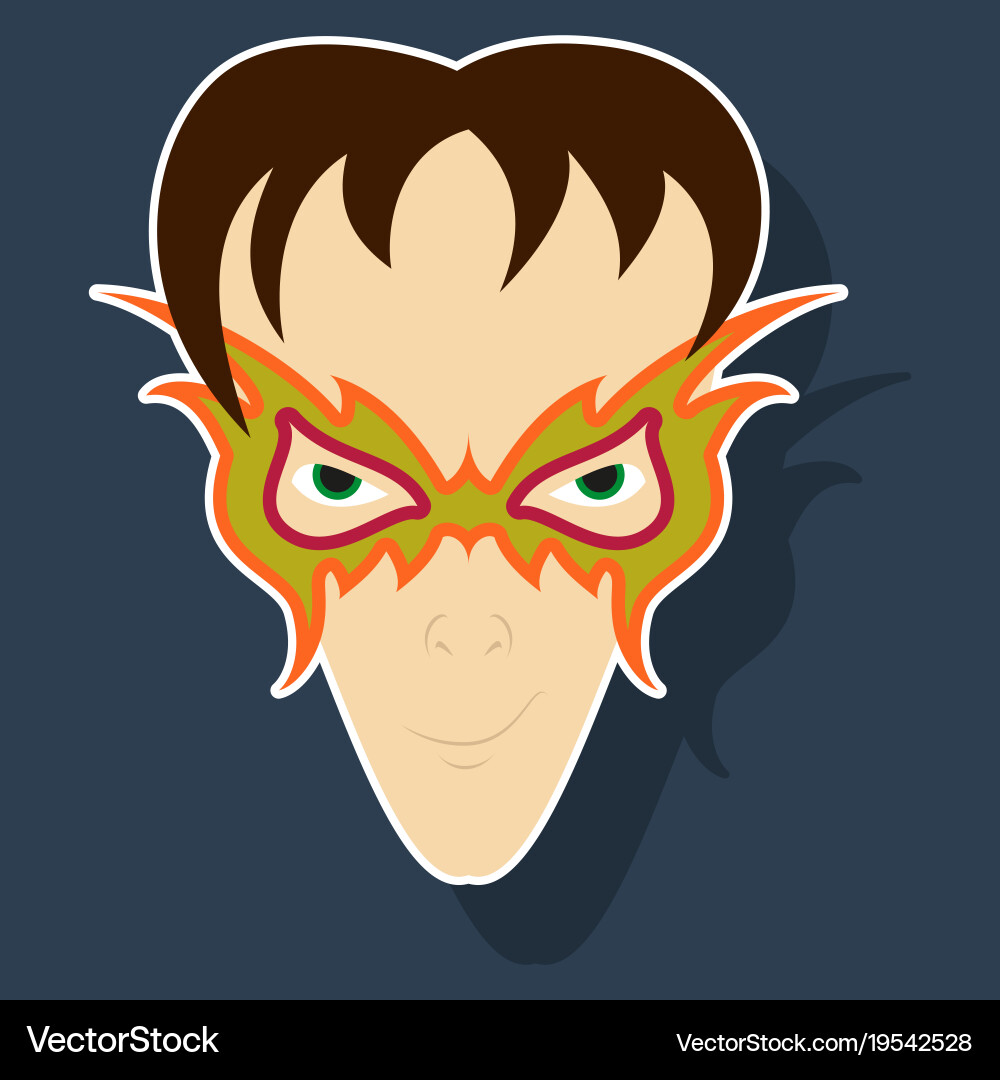 Superhero in action character icon Royalty Free Vector Image