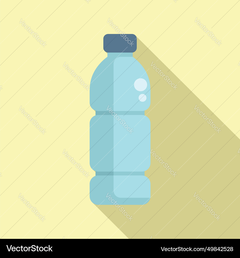 Water bottle mineral drink icon flat Royalty Free Vector