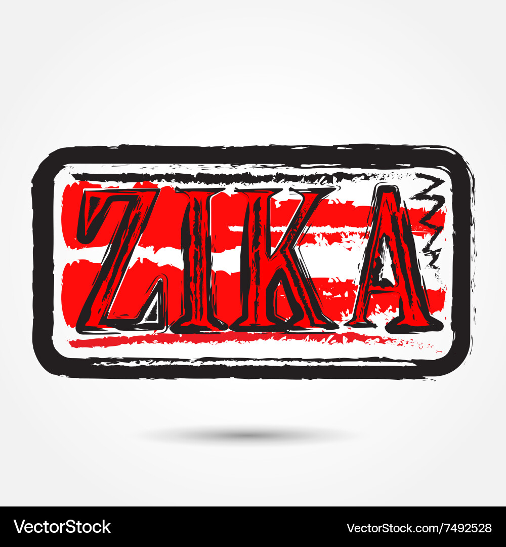 Zika virus grunge rubber stamp Royalty Free Vector Image