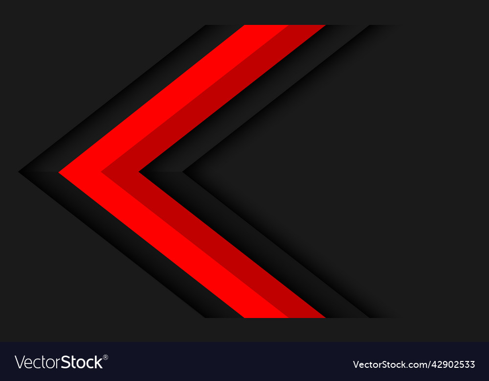 Abstract red arrow direction geometric on black Vector Image Abstract red arrow direction geometric on black Vector Image