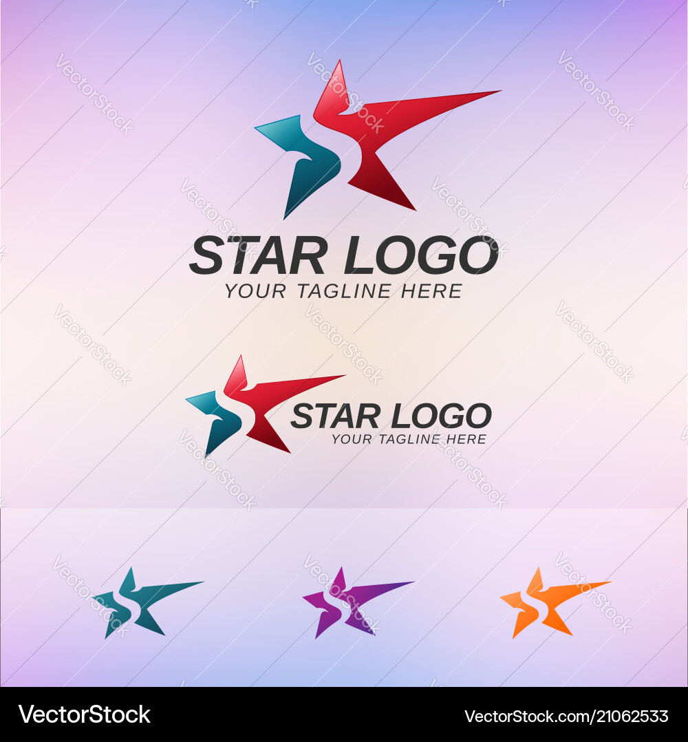 Abstract star logo icon design template elements Vector Image
