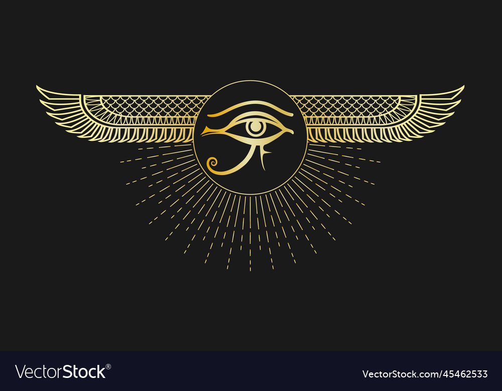 Ancient egyptian symbol eye of horus emblem on Vector Image Ancient egyptian symbol eye of horus emblem on Vector Image