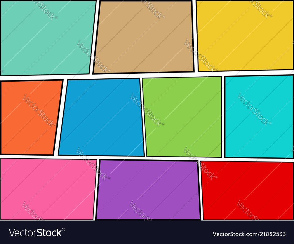 Comic book page blank composition Royalty Free Vector Image