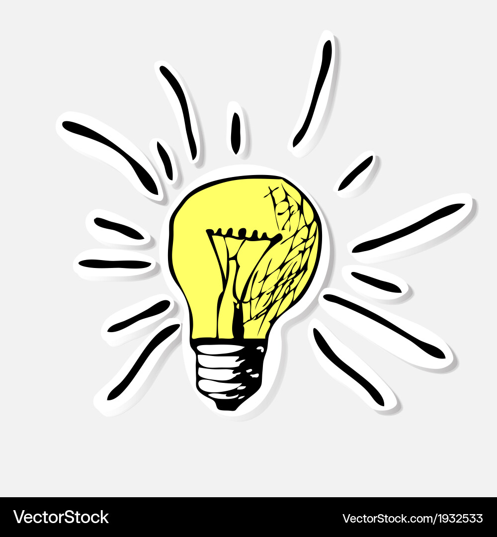 Conceptual hand drawn representation of an idea Vector Image