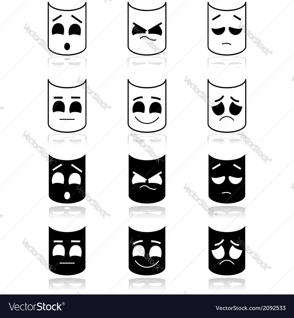 Faces Royalty Free Vector Image - VectorStock